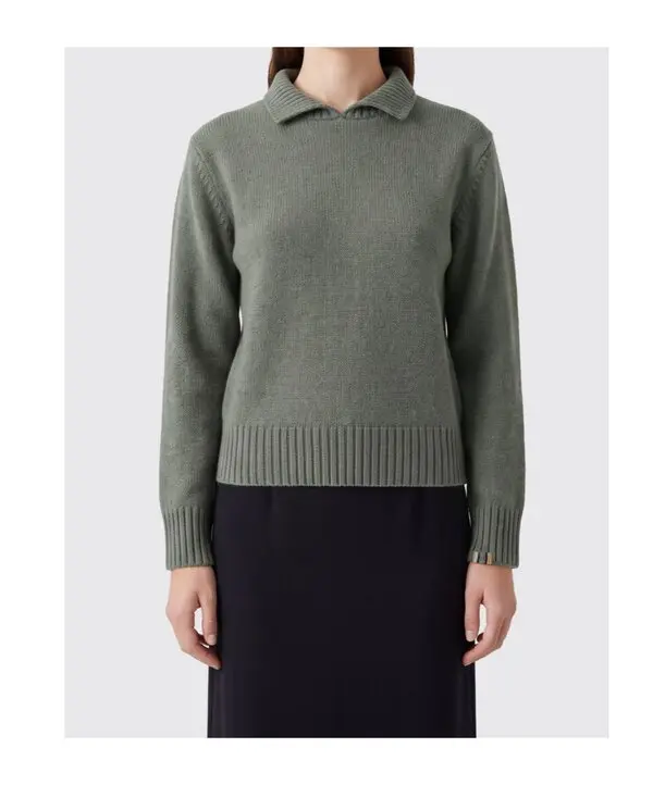 Extreme Cashmere Jo Ribbed Polo Sweater - Hemlock