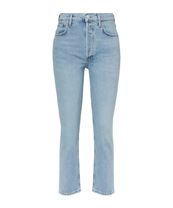 AGOLDE Riley High-rise Straight-leg Denim Trousers - Blue