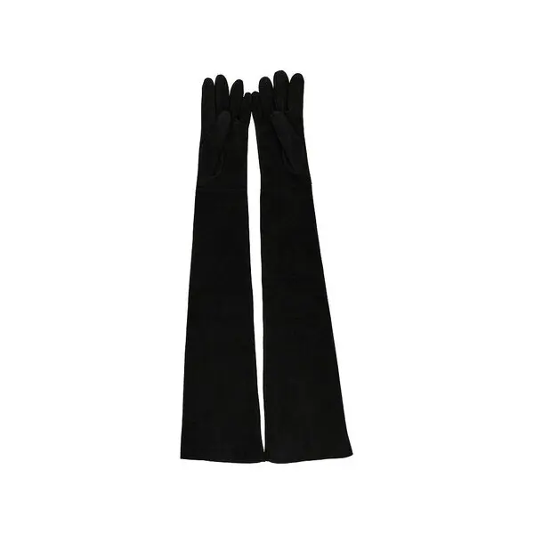 Max Mara Suede Leather Long Gloves