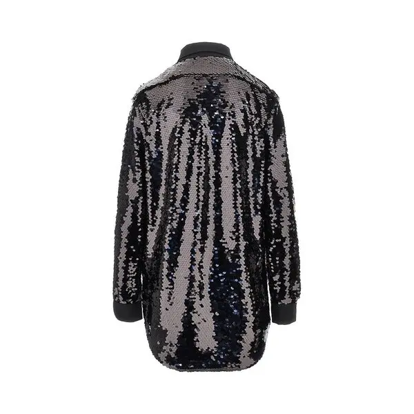 Alberta Ferretti Sequinned Oversized Shirt - Black