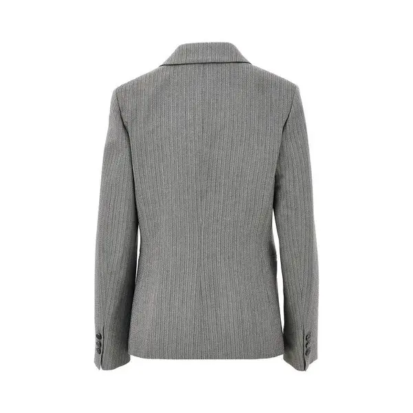 Alberta Ferretti Pinstriped Tailored Single-breasted Jacket