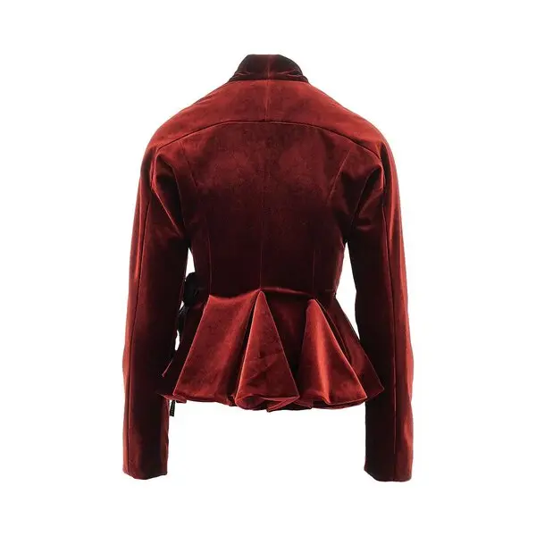 Alberta Ferretti Velvet Jacket With Bow