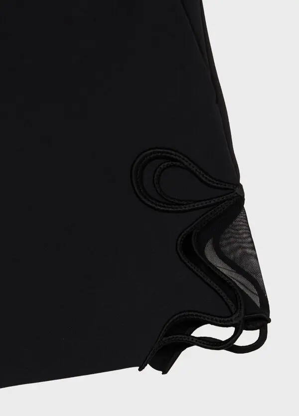 Blumarine Intarsia-embroidered Cady Shorts