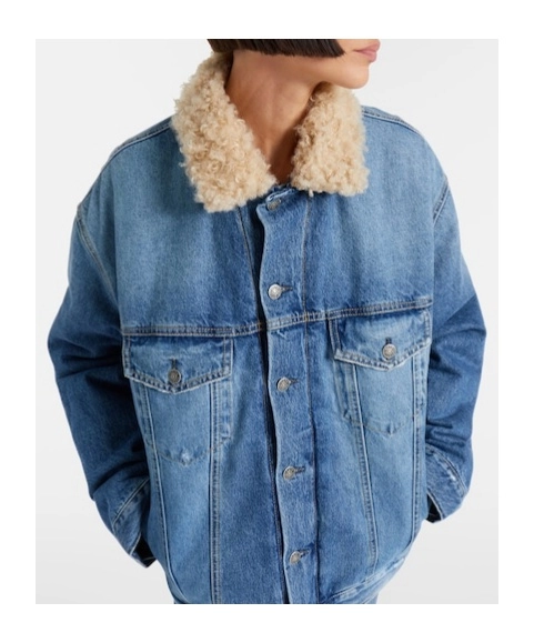 Acne Studios Teddy-trimmed Denim Jacket