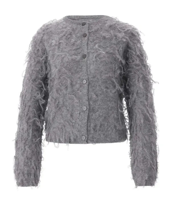 Fabiana Filippi Long-pile Loop-knit Sweater - Gray
