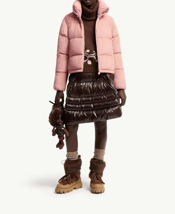 Moncler Lumineux Corduroy Short Down Jacket