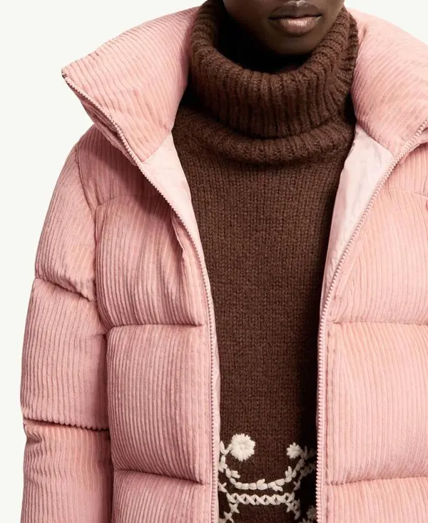 Moncler Lumineux Corduroy Short Down Jacket