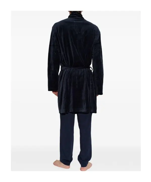 Emporio Armani Belted Long-sleeved Bathrobe