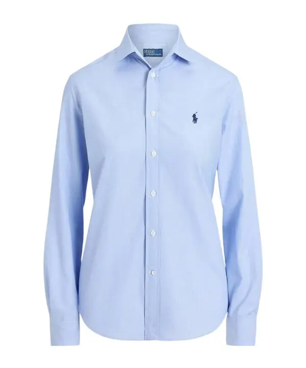 Polo Ralph Lauren Slim-fit Cotton Poplin Shirt - Light Blue
