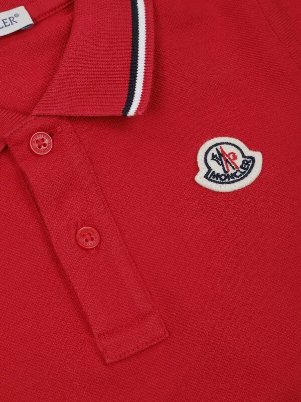 Moncler Logo-patch Tipped Polo Shirt