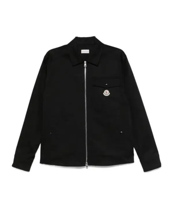 Moncler Zip-up Shirt Jacket - Black