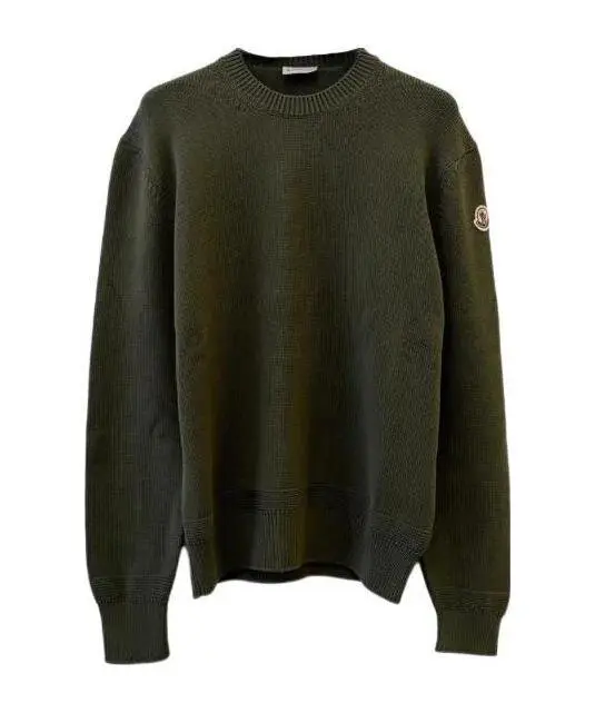 Moncler Knit Top With A Logo Patch And Crew Neck