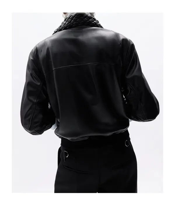 Bottega Veneta Shiny Leather Padded Blouson