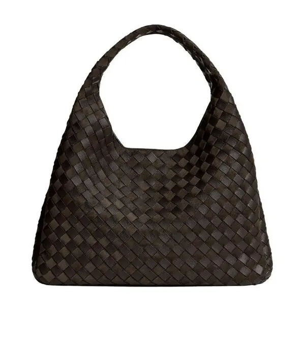 Bottega Veneta Large Campana Shoulder Bag - Espresso