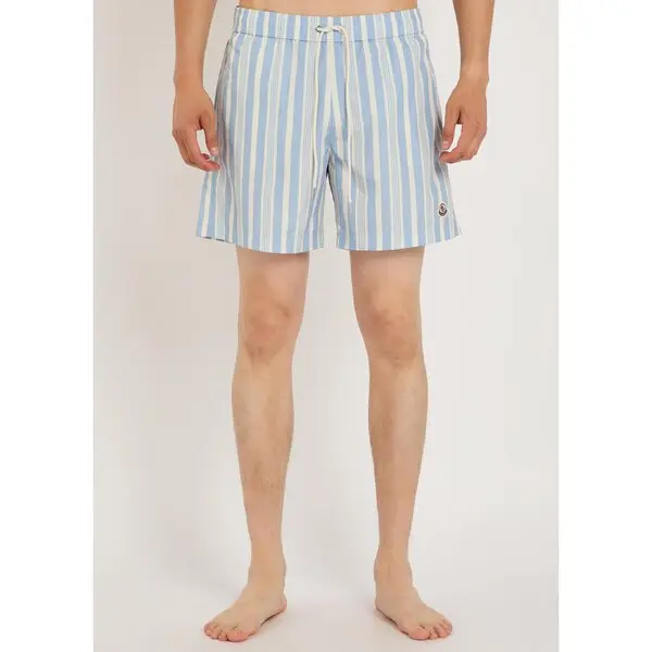 Moncler Vertical-striped Beach Shorts