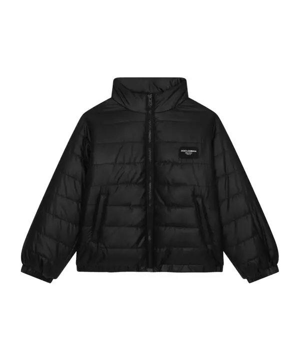 Dolce & Gabbana Logo-patch Padded Jacket - Black