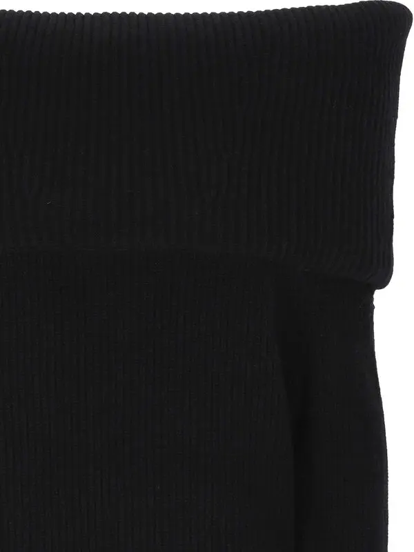 Blumarine Ribbed-knit Sailor-collar Cardigan