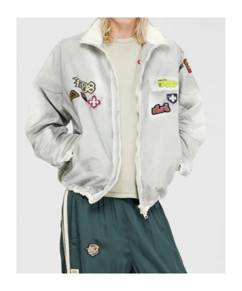 DIESEL® Windbreaker With Trompe Loeil Patches