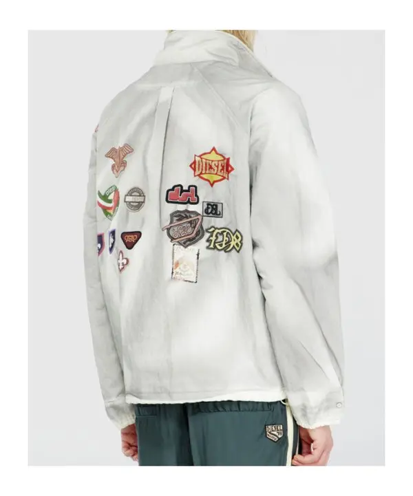 DIESEL® Windbreaker With Trompe Loeil Patches