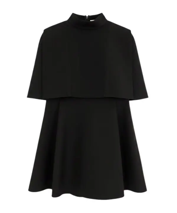 Valentino Garavani Mock Neck Flared Top - Black