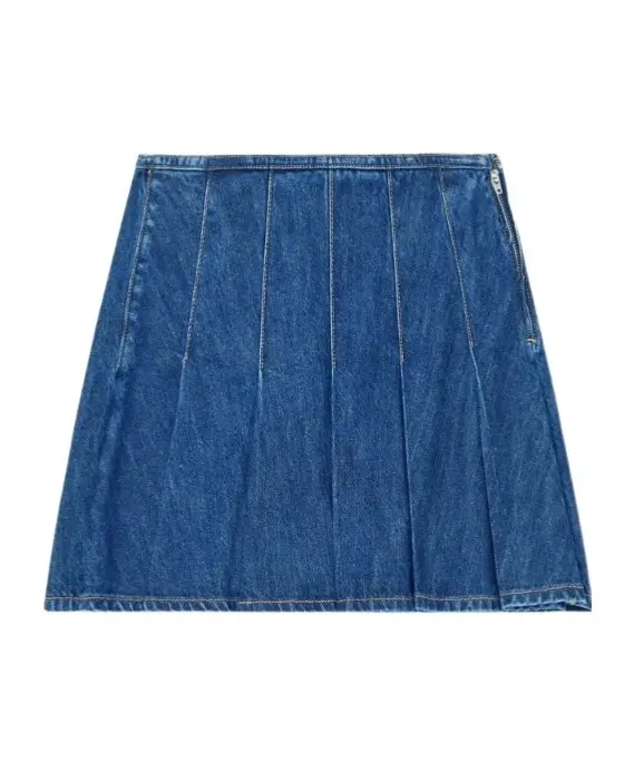 DIESEL® Denim Skort With Pleated Front - Medium Blue