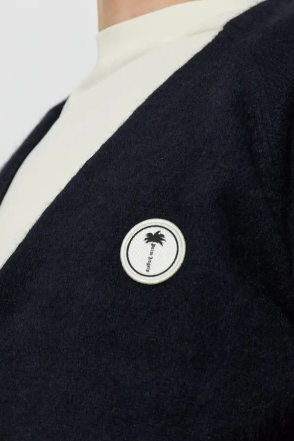 Palm Angels Long-sleeved Knitted Cardigan