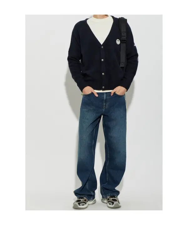 Palm Angels Long-sleeved Knitted Cardigan