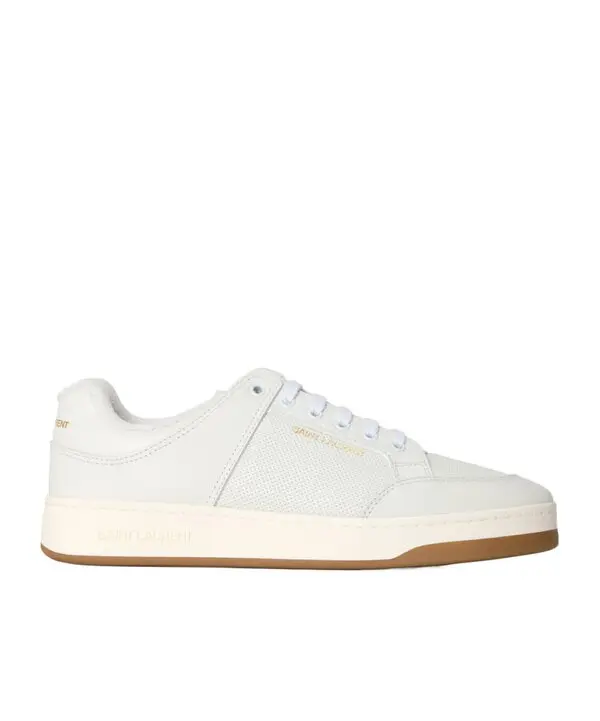 Saint Laurent Leather Sneakers - White