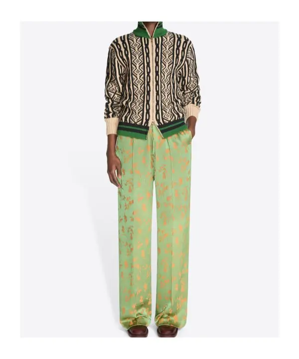Dries Van Noten Geometric-pattern Zip-up Cardigan