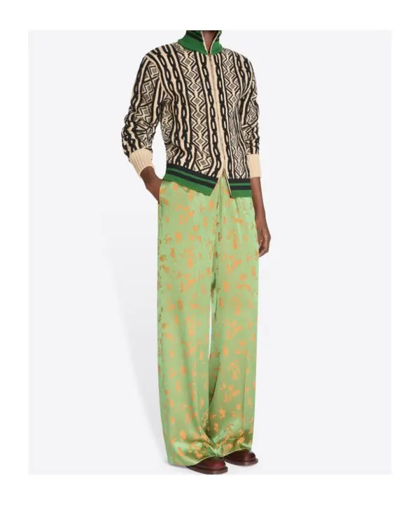 Dries Van Noten Geometric-pattern Zip-up Cardigan