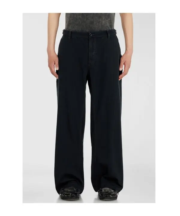 DIESEL® Cotton Wide-leg Trousers