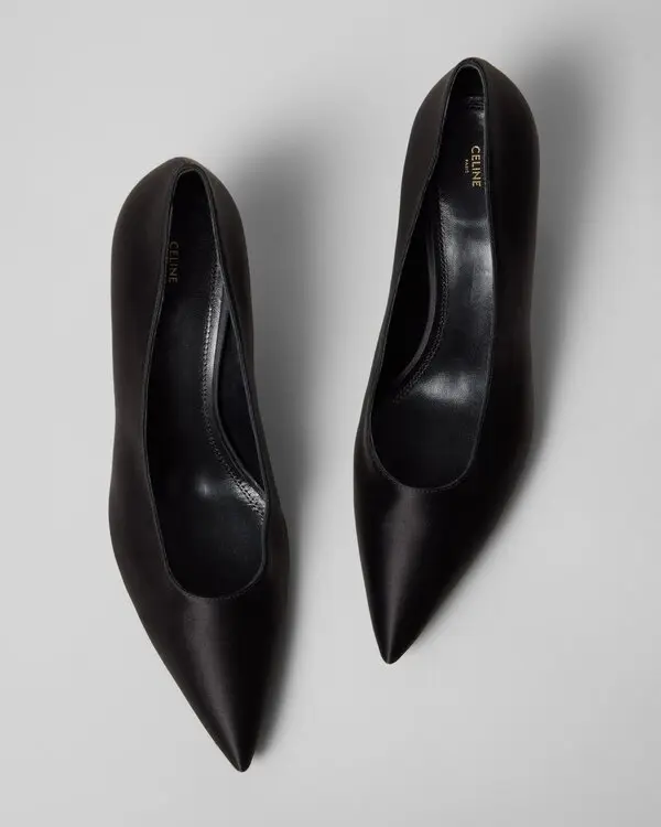 Celine Midi Pump In Satin