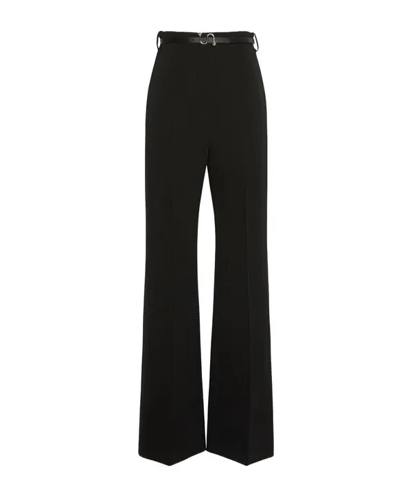 Sportmax Volonta High-waisted Wide-leg Trousers - Black