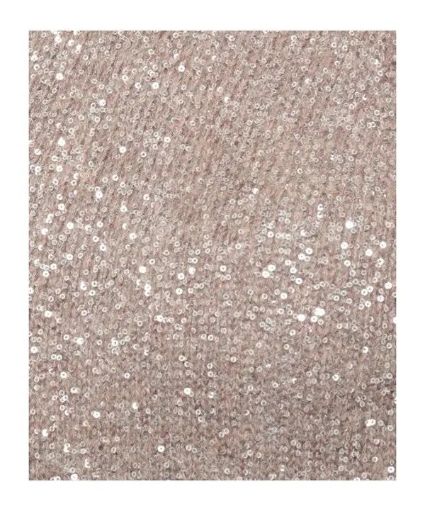 D.exterior Sequined High Neck Knitted Top