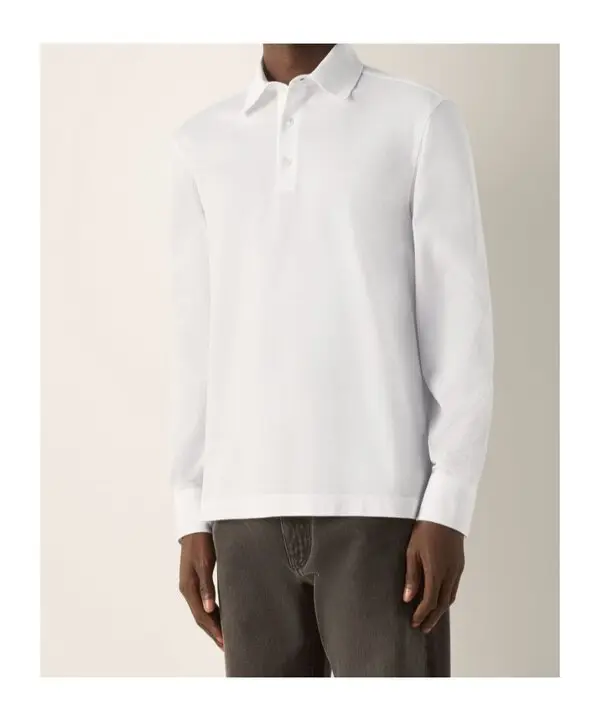 Zegna Optical Cotton Piquet Polo Shirt