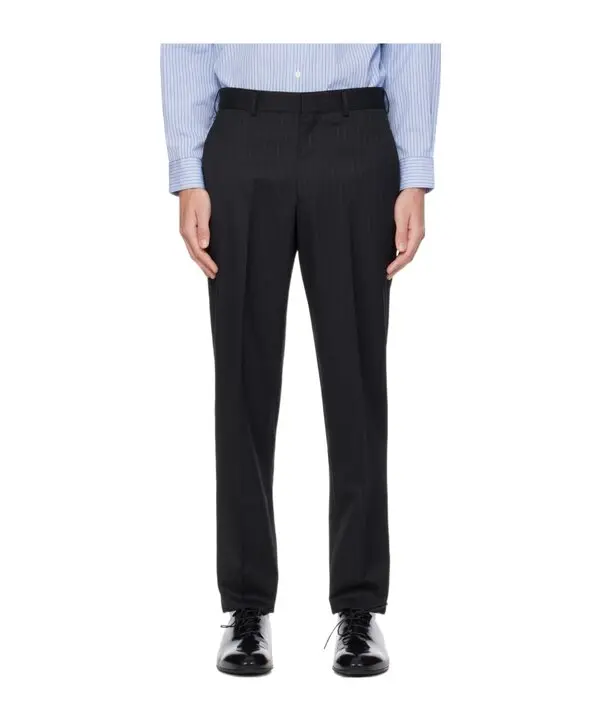 Comme Des Garçons Pinstriped Trousers - Black