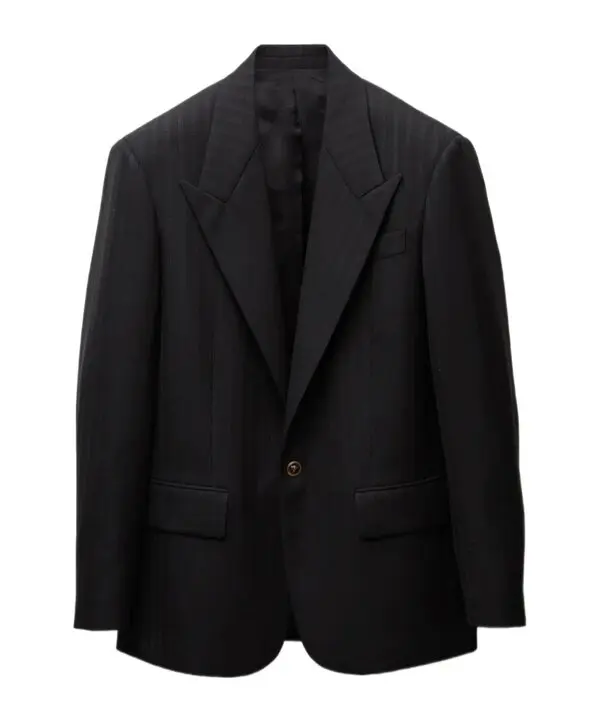 Versace Jacquard Wool Blazer