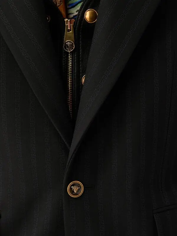 Versace Jacquard Wool Blazer