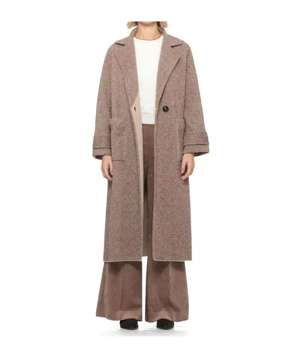 D.exterior Long Single-breasted Coat