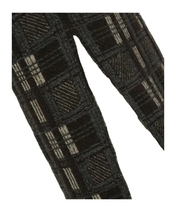 D.exterior Checked Pencil Skirt