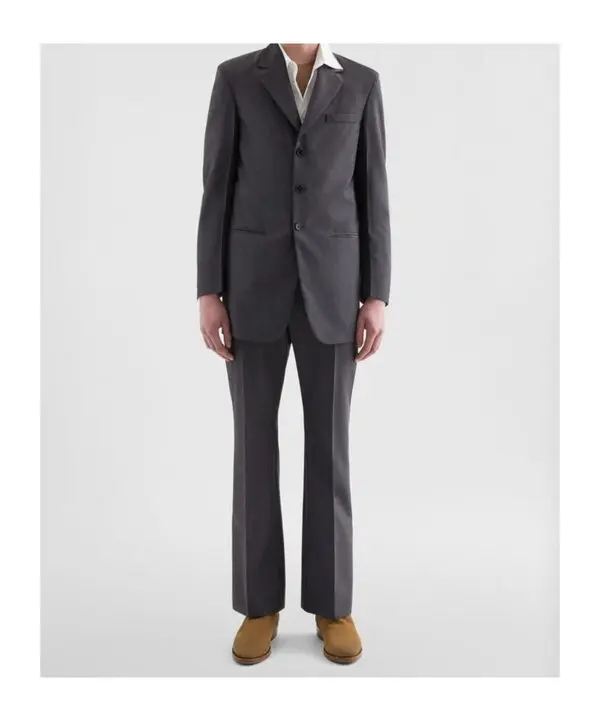 JIL SANDER Fil-à-fil Wool Tailored Jacket
