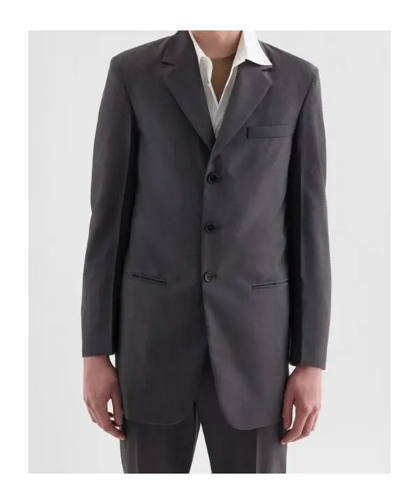 JIL SANDER Fil-à-fil Wool Tailored Jacket