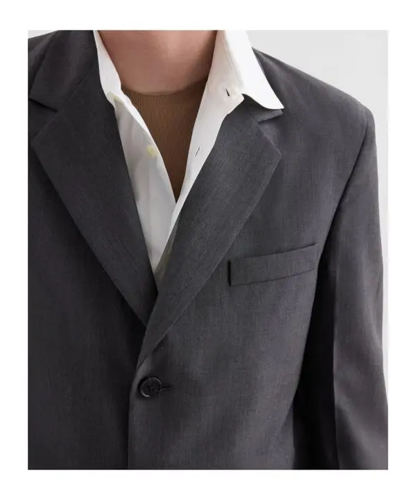 JIL SANDER Fil-à-fil Wool Tailored Jacket