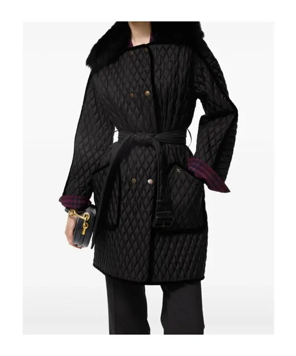 Burberry Quilted Belted Coat