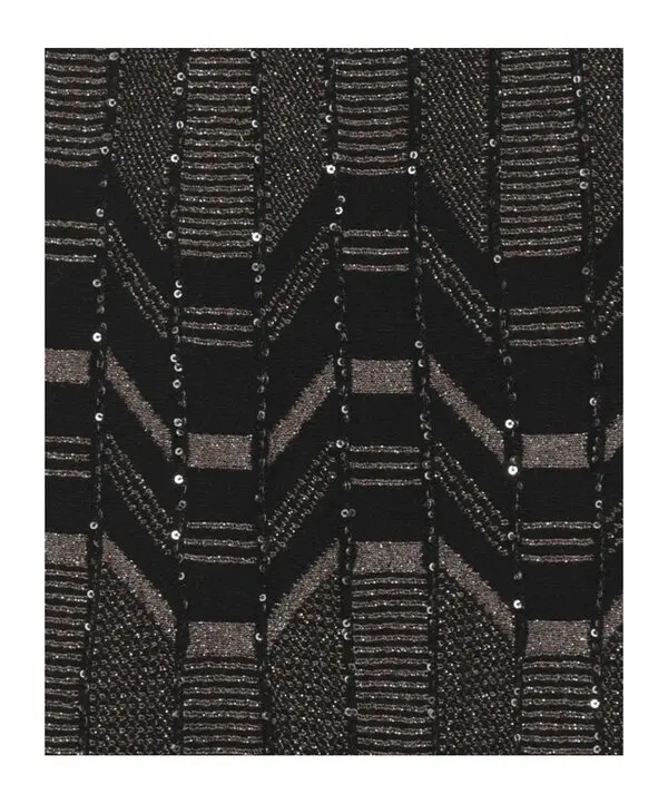 D.exterior Sequined Geometric Knit Skirt