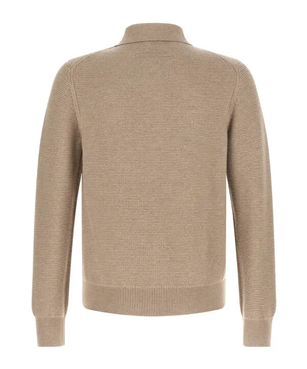 Zegna Long-sleeved Knit Polo Shirt