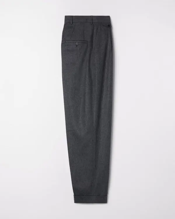 Celine Trousers In Cashmere Flannel