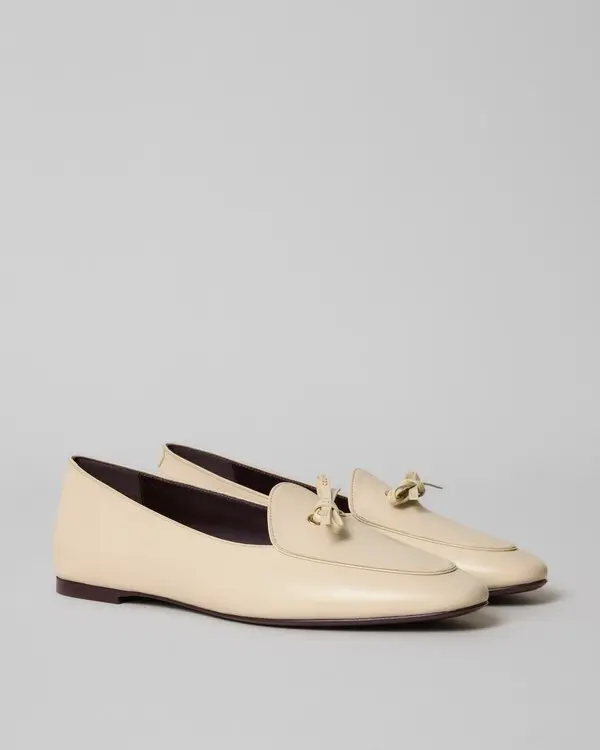 Celine Aura Bow Flats - Milk