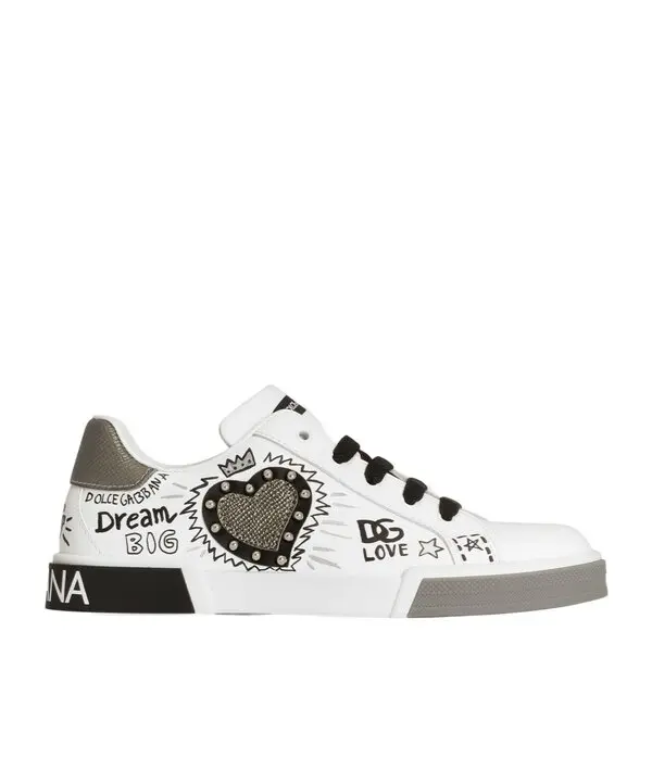 Dolce & Gabbana Portofino Light Sneaker In Nappa Calfskin - Multicolor