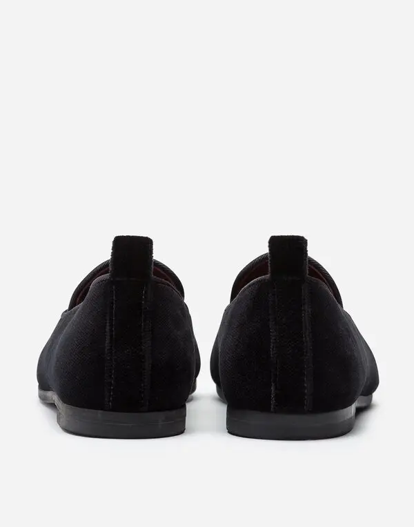 Dolce & Gabbana Crown Patch Velvet Slippers